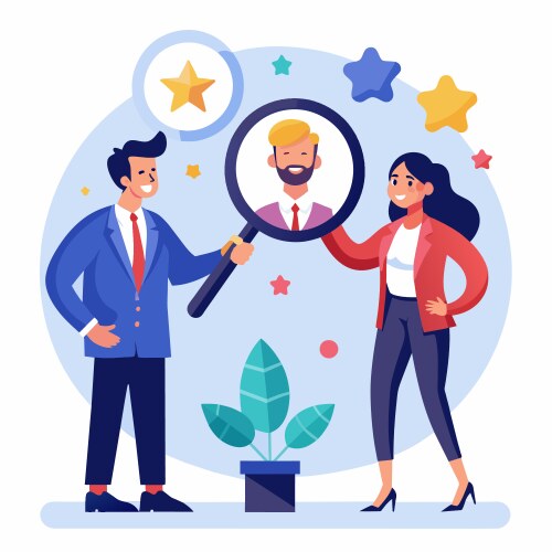 Performance management employee evaluation review Vector Image