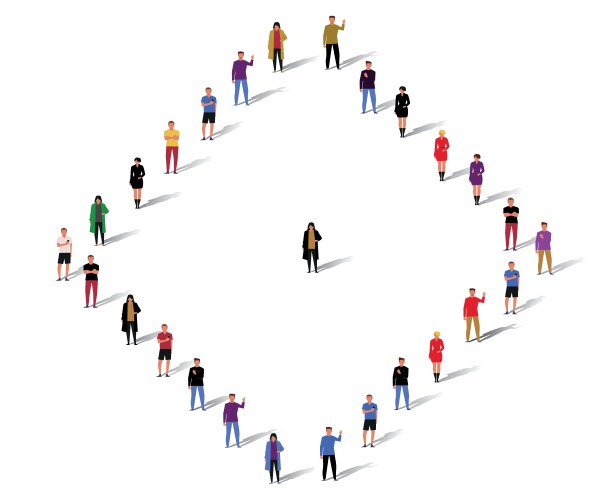 Group of people with copyspace Royalty Free Vector Image