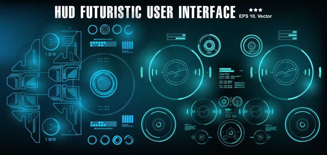 Sci fi futuristic user interface Royalty Free Vector Image
