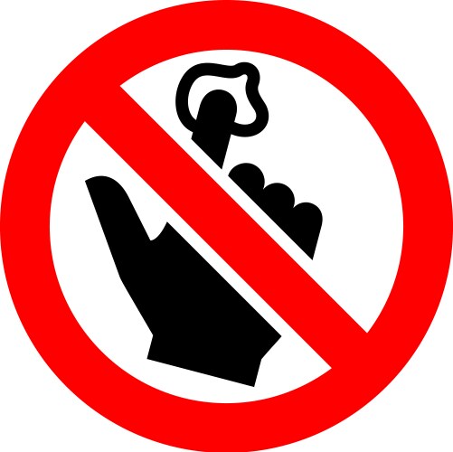 Do not pluck plants forbidden red sign no picking Vector Image