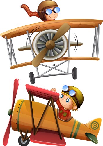 Cartoon retro airplane Royalty Free Vector Image