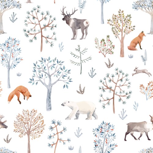Winter seamless pattern Royalty Free Vector Image