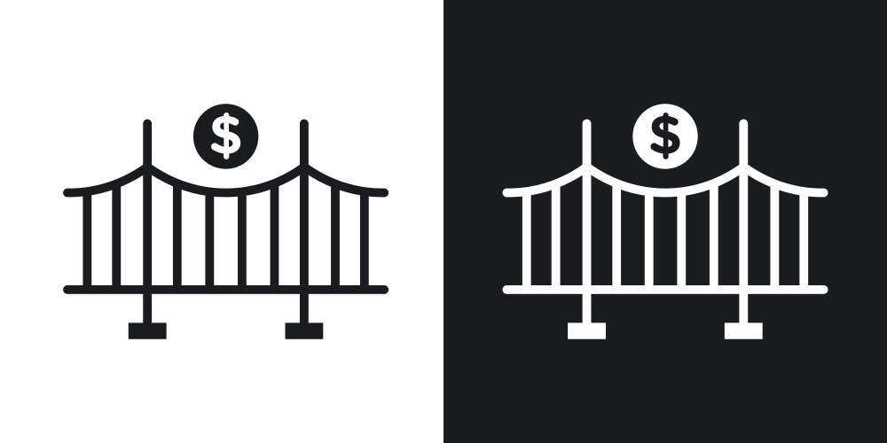 Bridging loan icon set on white background Vector Image