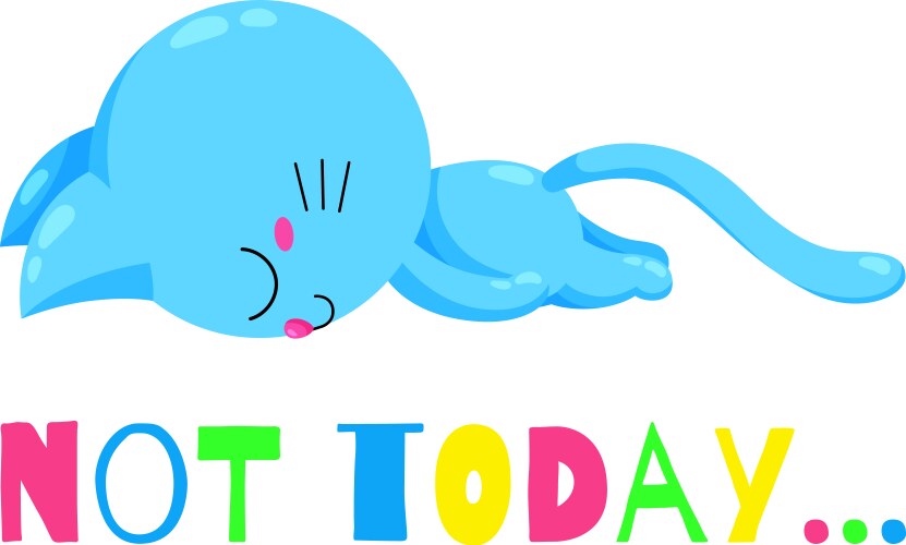 Tired cat Royalty Free Vector Image - VectorStock