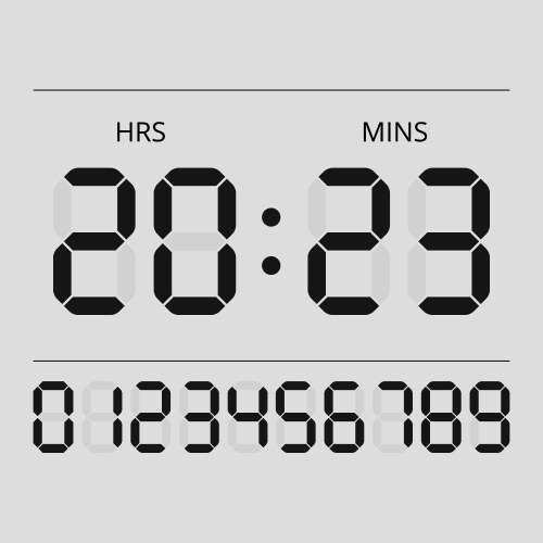 Pixel clock Royalty Free Vector Image - VectorStock