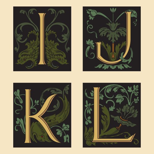 Modern roman alphabet Royalty Free Vector Image
