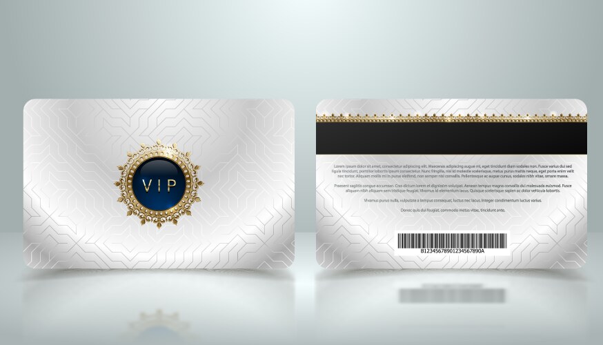 Template of membership or loyalty black vip Vector Image