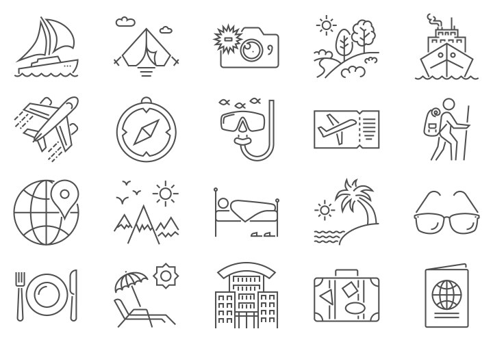 Business management line icons pack 41 Royalty Free Vector