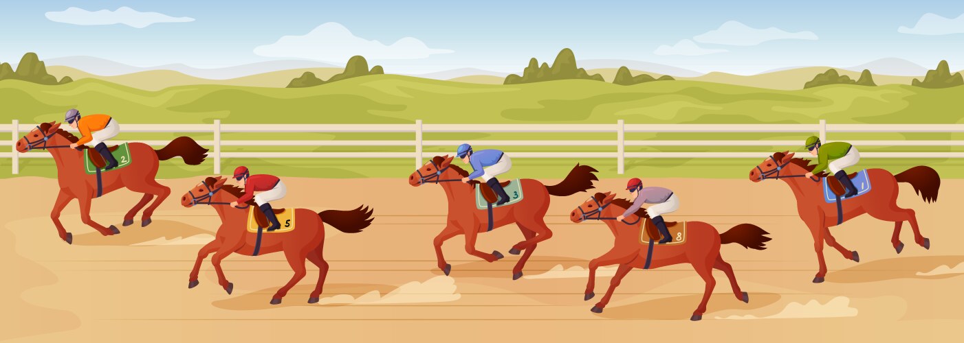 Cartoon Horse Racing Vector Images (over 3,600)