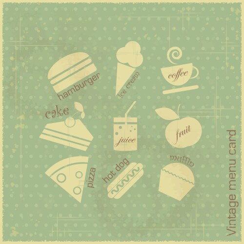 Retro menu seamless color Royalty Free Vector Image