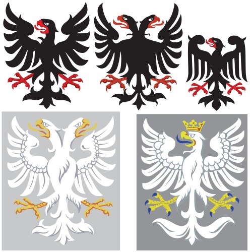 Herald heraldic shield and heraldry vintage Vector Image