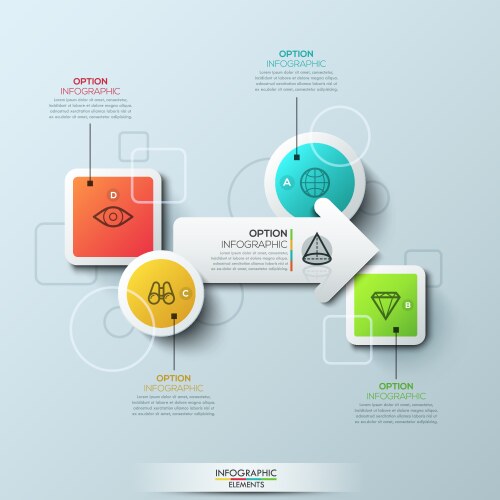 Operations management infographic chart design Vector Image