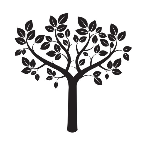 Simple black tree decor images Royalty Free Vector Image Simple black tree decor images Royalty Free Vector Image