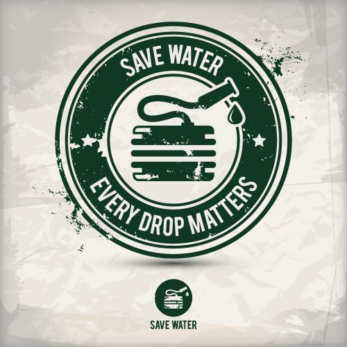 Alternative eco friendly water stamp Royalty Free Vector