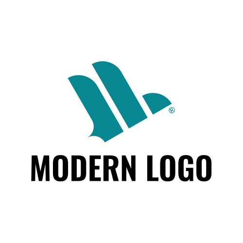 Minimal modern tech logo design Royalty Free Vector Image