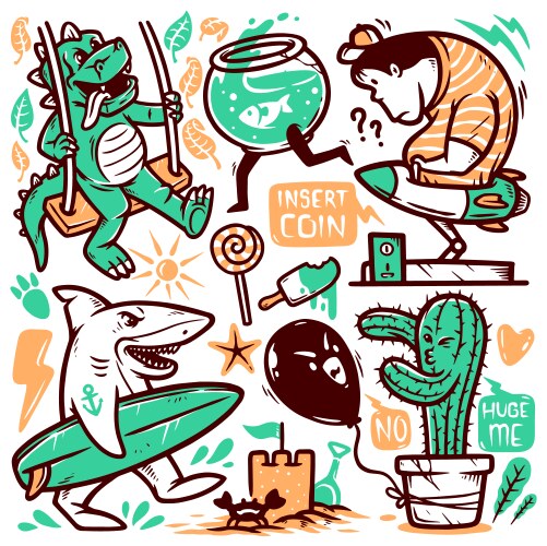 Set Cute Vector Images (over 700,000)