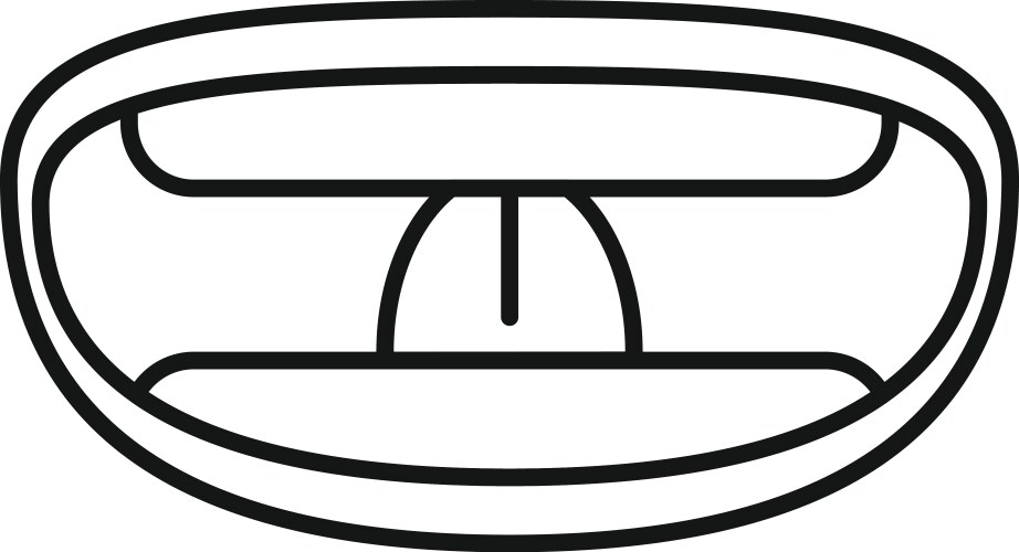 Education tongue icon outline articulation Vector Image