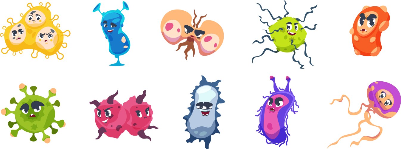 Bacteria Cartoon Vector Images (over 36,000)
