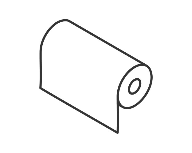 Textile roll icon paper tube design for kitchen Vector Image