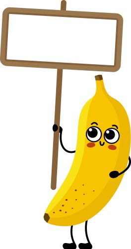 Cute banana mascot doing yoga meditation Vector Image