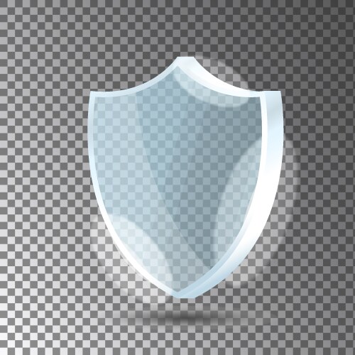 Glass shield Royalty Free Vector Image - VectorStock