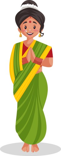 Indian marathi woman cartoon Royalty Free Vector Image