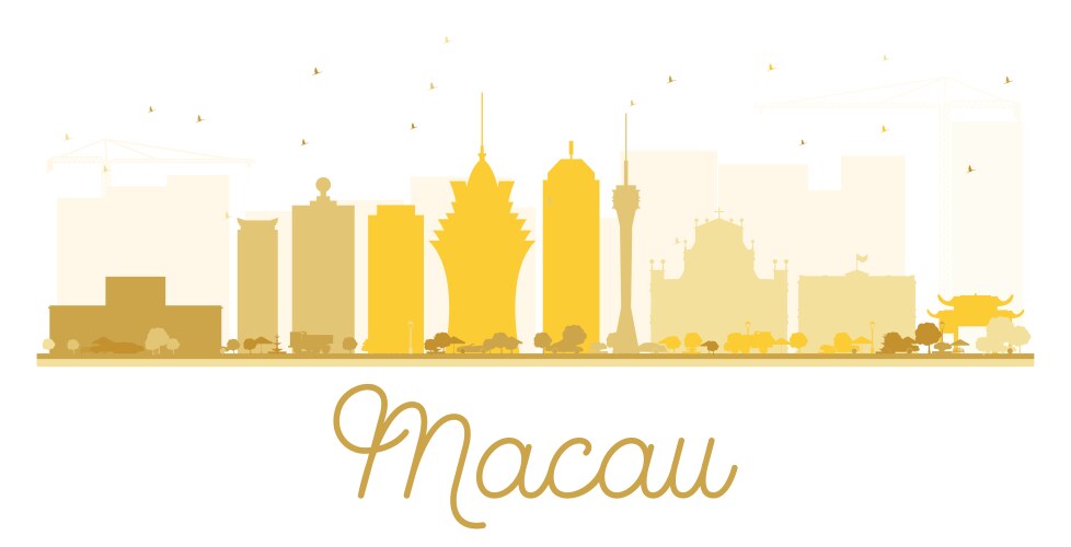 Macau city attractions - pagoda-style arch sketch Vector Image