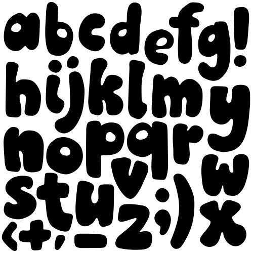 Font Writing Bold Alphabet Vector Images (over 1,400)