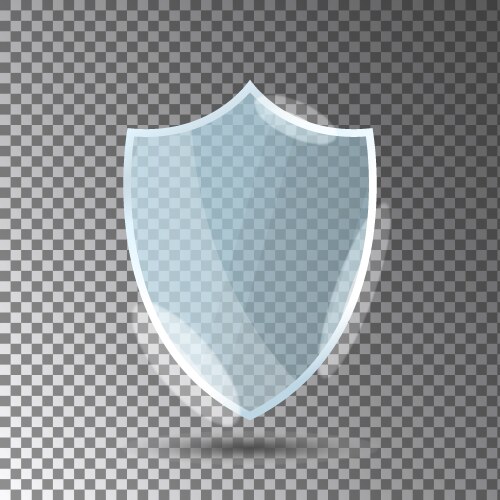 Glass shield Royalty Free Vector Image - VectorStock