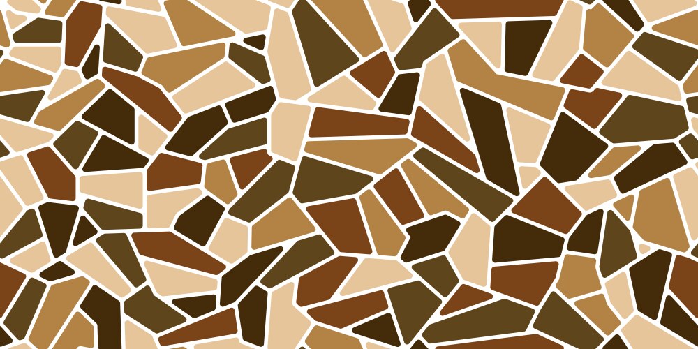 Brown mosaic stone tile pattern floor background Vector Image