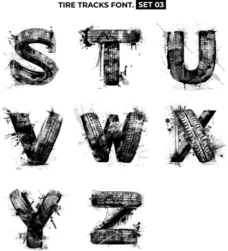 Off Road Font Vector Images (over 420)