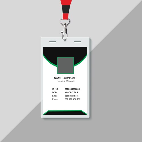 Corporate id card design template Royalty Free Vector Image