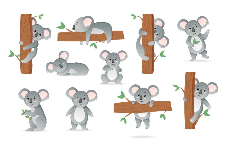 Cute doodle monsters animal childish drawing Vector Image