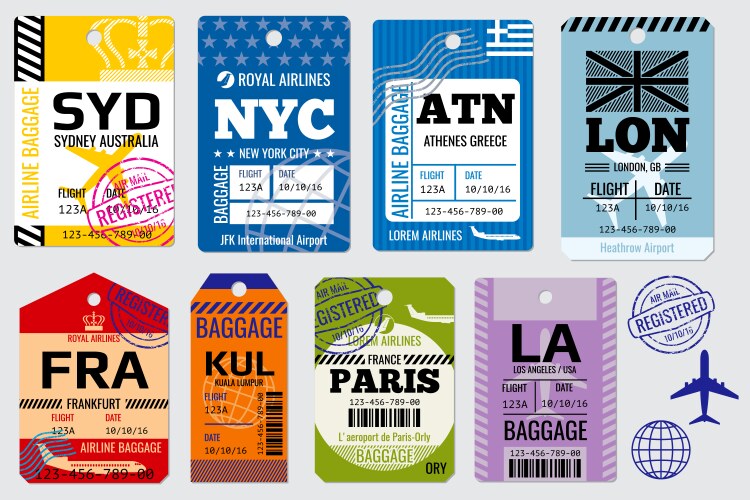 Price tags retro color design Royalty Free Vector Image