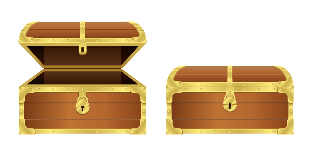 Cartoon chest Royalty Free Vector Image - VectorStock