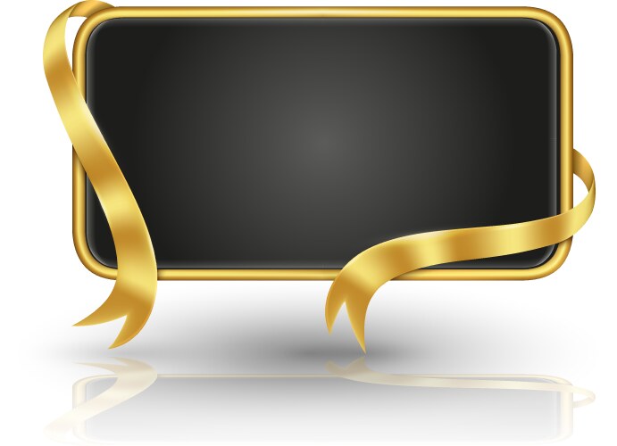 Spotlight shining on billboard with gold confetti Vector Image