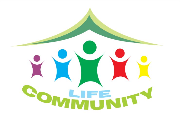 Colorful community logo symbol Royalty Free Vector Image