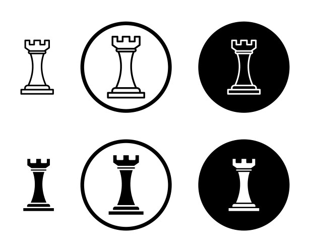 Chess rook icon Royalty Free Vector Image - VectorStock