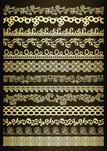 Set of antique greek borders Royalty Free Vector Image