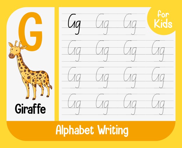 Tracing worksheet with word leg learning material Vector Image