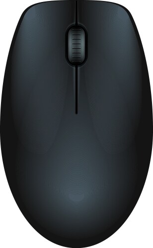 Black computer mouse Royalty Free Vector Image