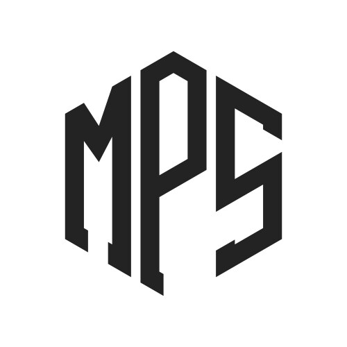 MP Initial Logo - Elegant Hexagon Monogram Vector Image