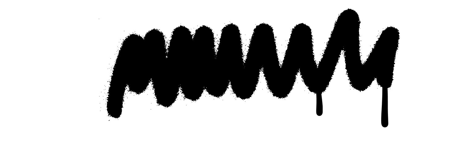 Hand drawn spray-paint graffiti line squiggle Vector Image