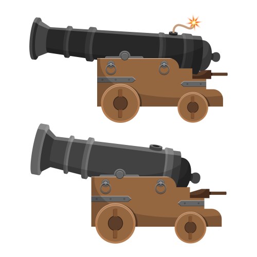 Antique Cannon Illustration Royalty Free Vector Image