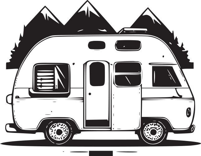 Motorhome Line Drawing Vector Images (over 250)