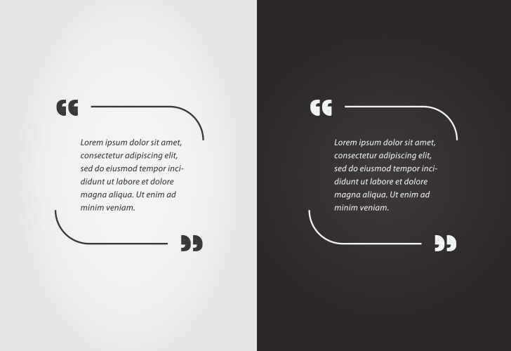 Empty quote template bubble set Royalty Free Vector Image