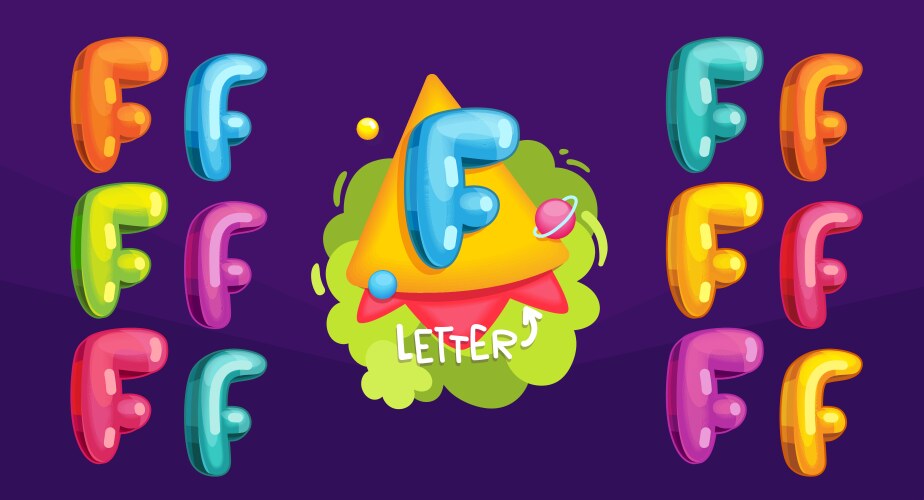 Cartoons Alphabet Letter F with Funny Vector Images (over 290)