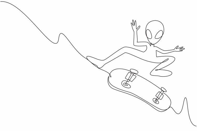 Alien outline Vector Images & Graphics for Commercial Use | VectorStock