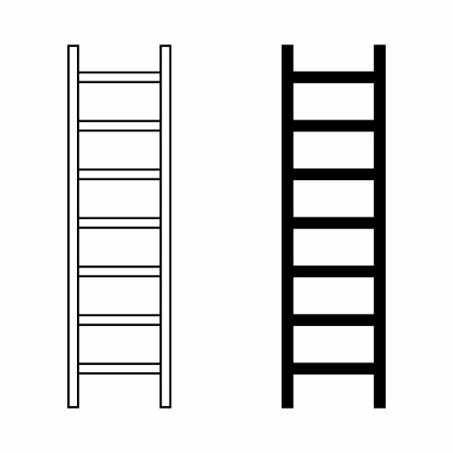 Black ladder icons Royalty Free Vector Image - VectorStock