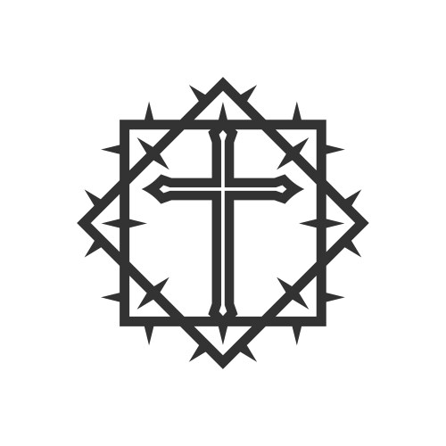 Classic gothic christian cross Royalty Free Vector Image